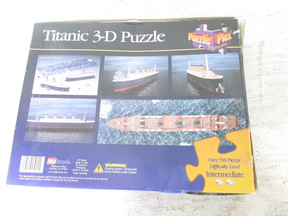 NEW! Titanic 3-D Puzzle Puzzle Plex 550 Pieces | eBay