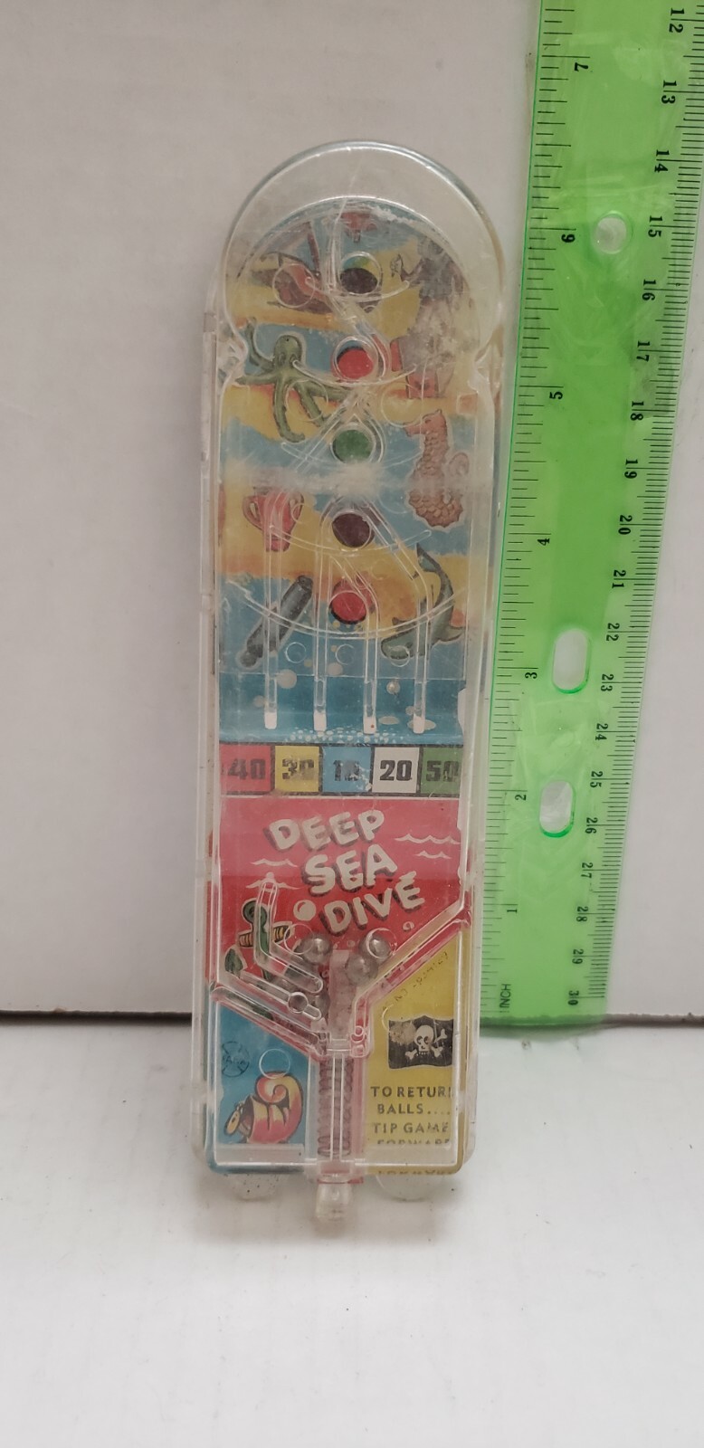 MARX DEEP SEA DIVE c. 1960's BAGATELLE PINBALL GAME VINTAGE HARD ...
