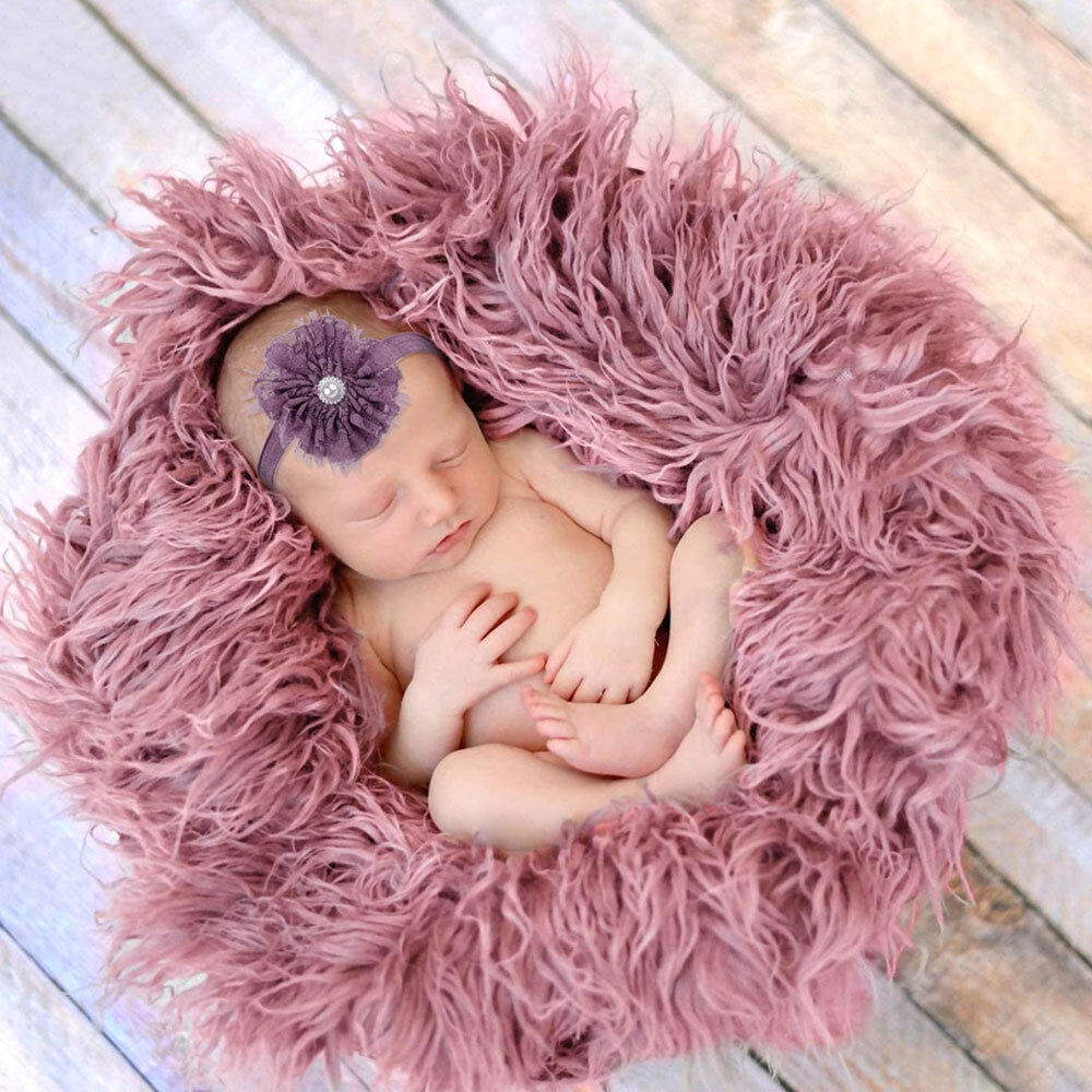 4X Backdrop Blanket Photo Props Baby Mat Soft Fur Quilt Rug Newborn ...