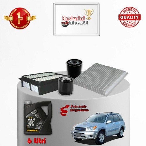KIT TAGLIANDO FILTRI E OLIO PER TOYOTA RAV 4 II 2.0 D4-D 16V 85KW 116CV ...