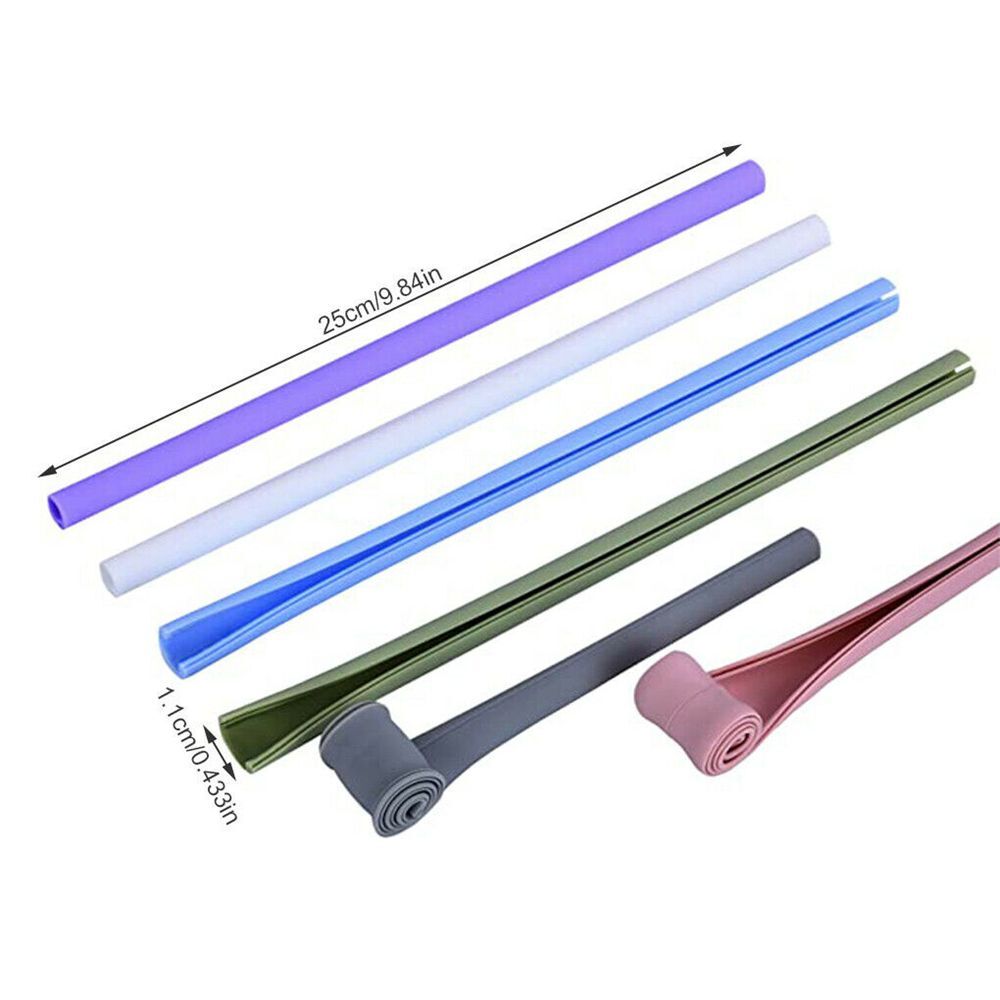Protects Teeth Soft Openable Detachable Reusable Silicone Straws Snap ...