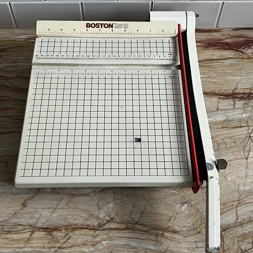 Vintage Boston 2612 Paper Cutter 12” Trimmer Heavy Duty Wood Metal ...
