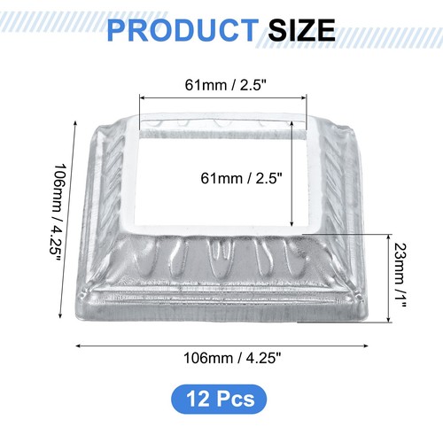 12Pcs Post Base Cover, 4.25x4.25 One-Piece Post Skirt Column Wrap(2.5x2 ...