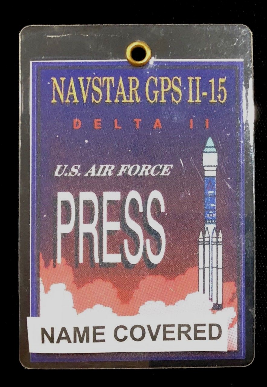 NAVSTAR GPS II-15 DELTA II U.S. AIR FORCE LAMINATED * NAMED * BADGE | eBay
