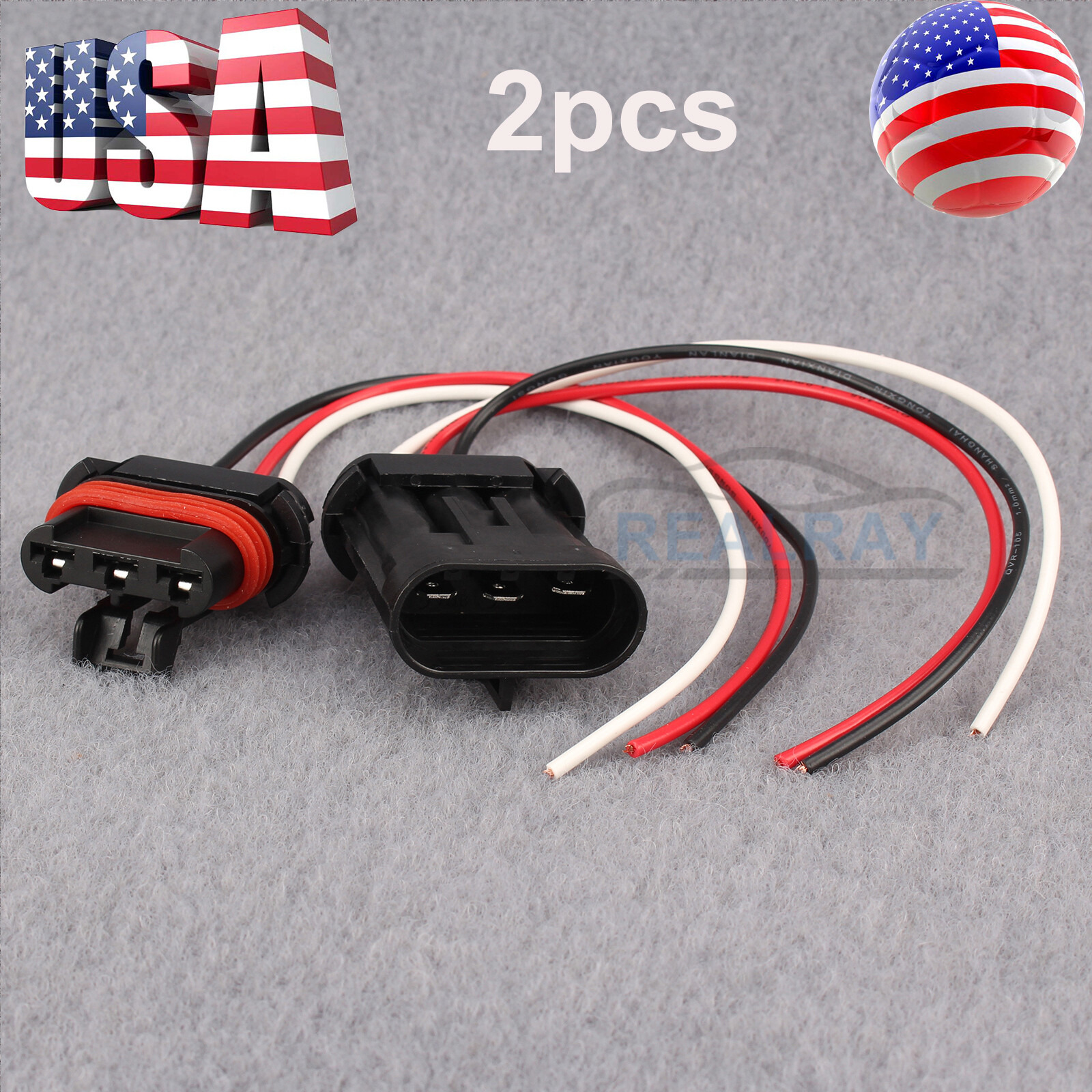 For 2005-2013 Corvette C6 Cooling Fan Connector Male And Female Upgrade ...