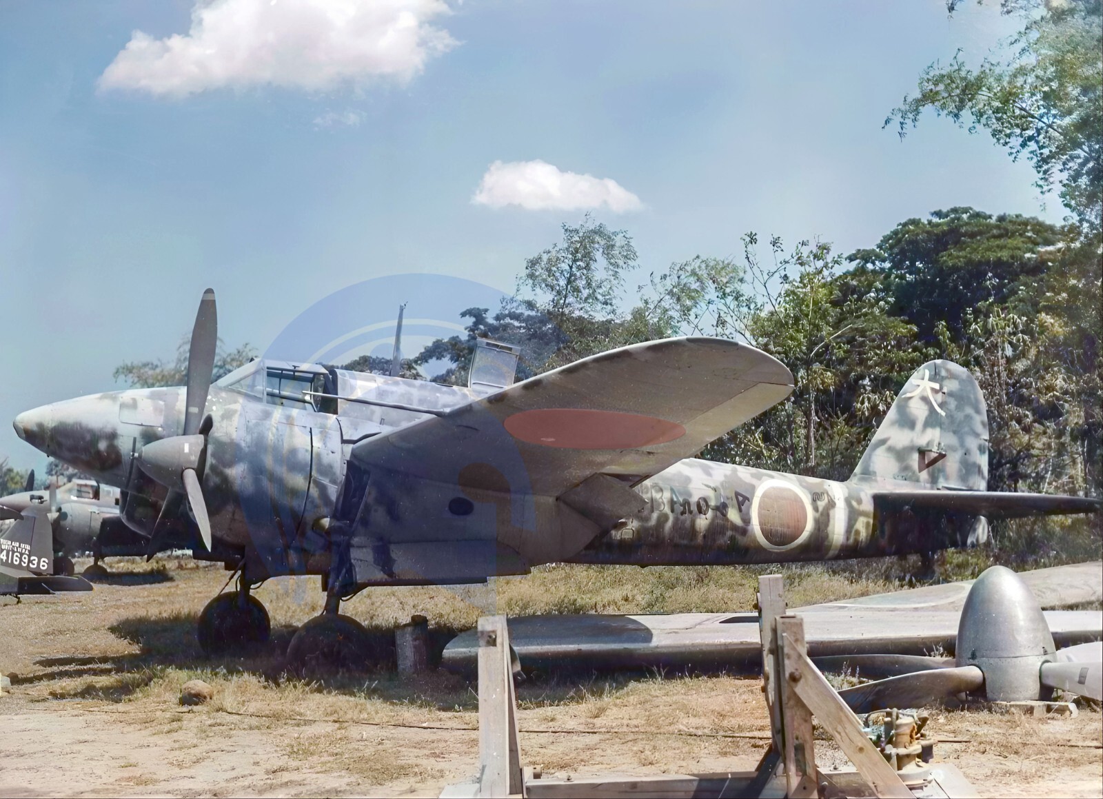WW2 Colorized Japanese IJN Nakajima J1N1 Gekko (Irving) night fighter ...