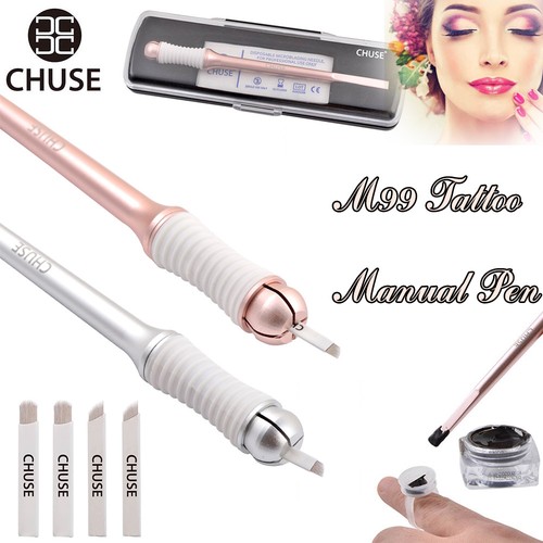 CHUSE Microblading Manual Tattoo Pen Permanent Eyebrow 4 Blades Pencil ...