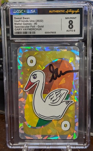 2022 veefriends uno spectacular foil #0 sweet swan auto CGC x JSA ...
