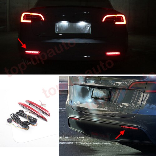For Tesla Model Y 2020-2022 LED Rear Bumper Brake Tail Light Turn ...
