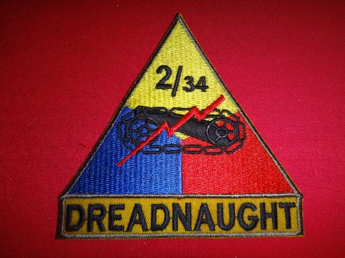 Armée Américaine 2nd Bataillon 34th Armored Regiment Dreadnaught Patch ...