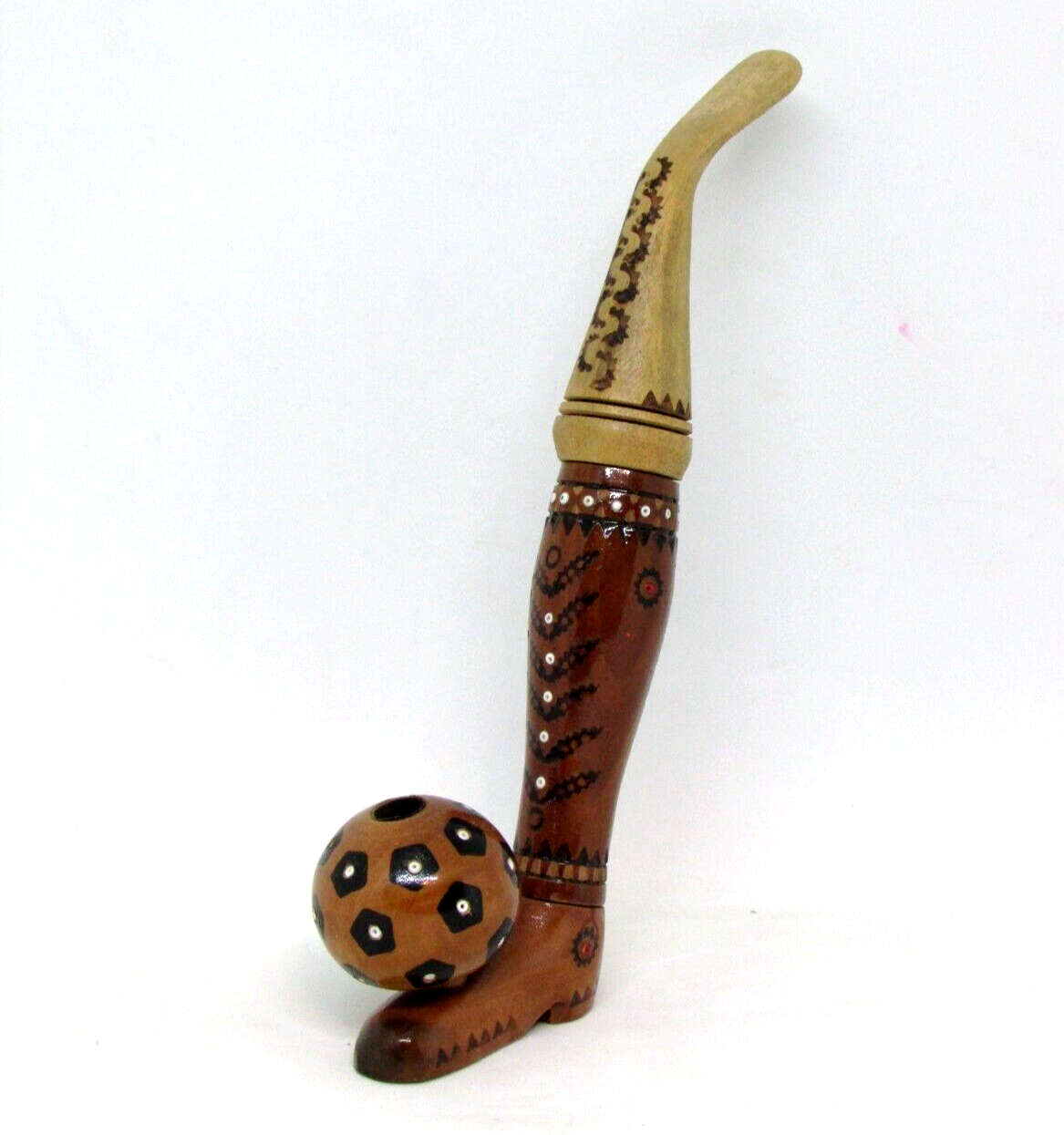 Germany Wooden Smoking Pipe, Football Pipe for Tobacco, Herbs Etc. | eBay