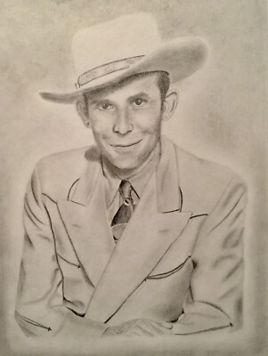 ORIGINAL INMATE ART DRAWING HANK WILLIAMS SINGER GRAPHITE PORTRAIT ...