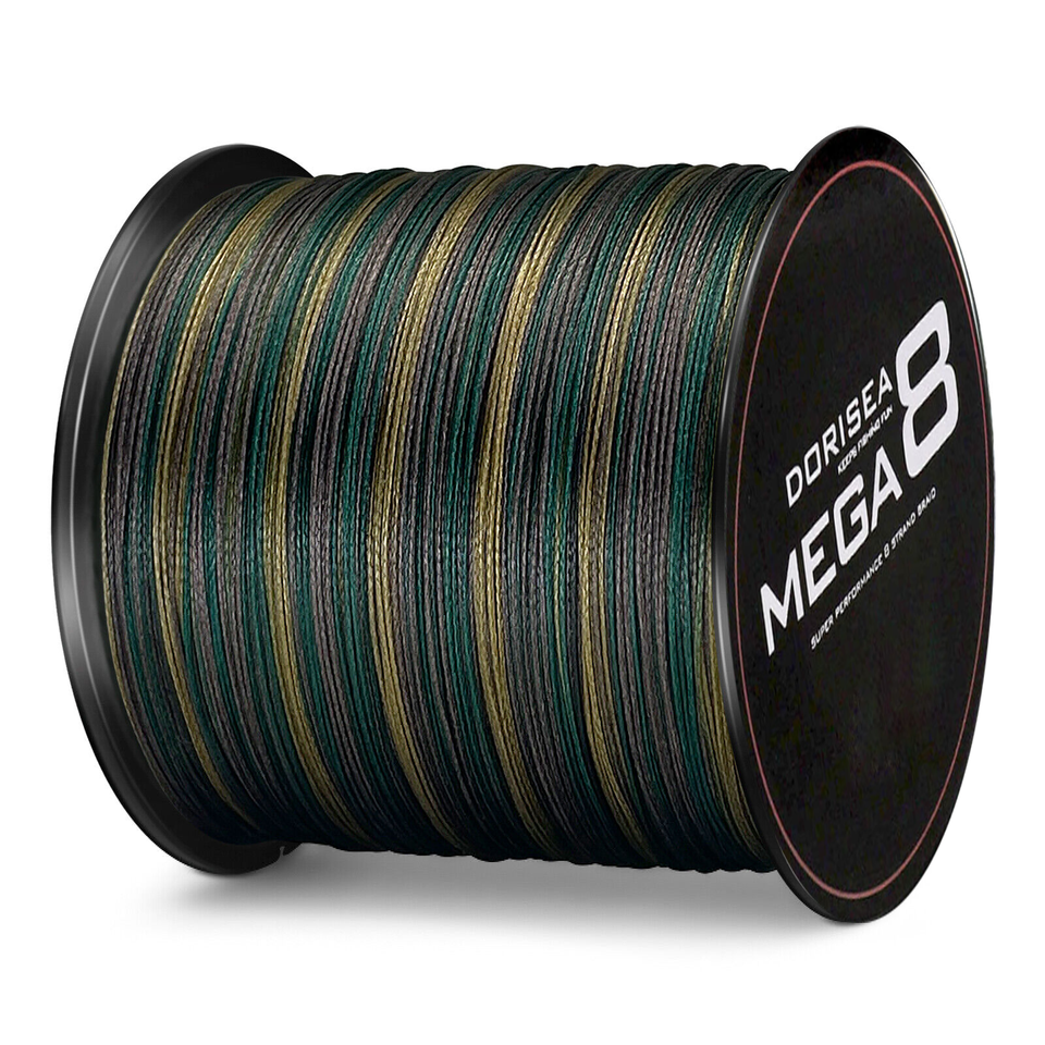 8 Strands Dorisea Pro 100m-2000m Brown Green Camouflage Braided Fishing Line X8 | eBay UK