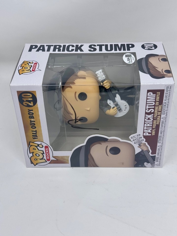 Patrick Stump Fall Out Boy Signed Autograph Funko Pop Rocks #210 Figure ...