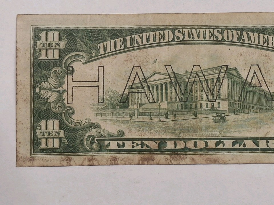1934 A $10 Hawaii Overprint Emergency WWII Issue Note | eBay
