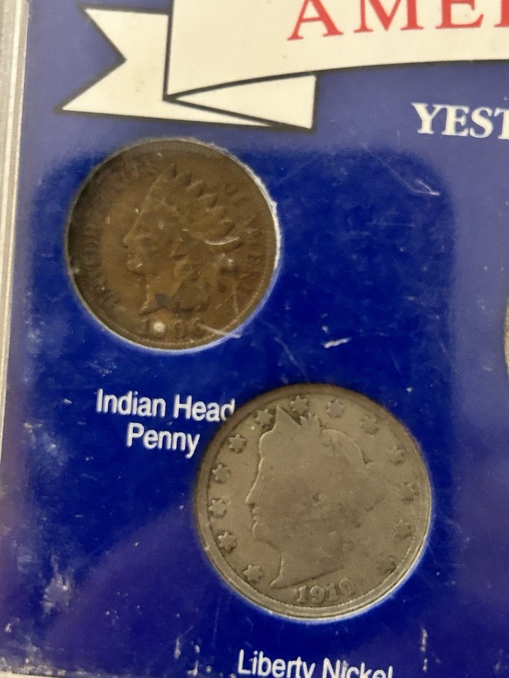 U.S. Silver Americana Series Yesteryear Collection 5 Coin Set Barber ...