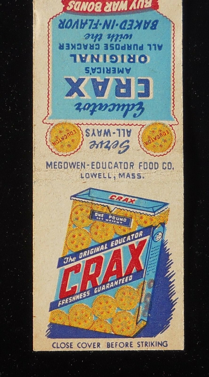 1940s WW2 Educator Crax Original Cracker With Baked-in-Flavor Megowen ...