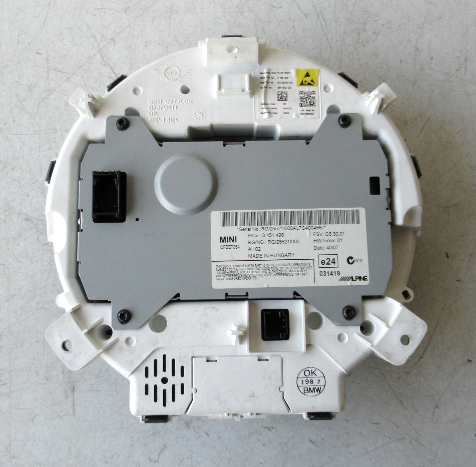 Genuine Used MINI Sat Nav Navigation Display for R56 R55 R57 - 9136200 ...