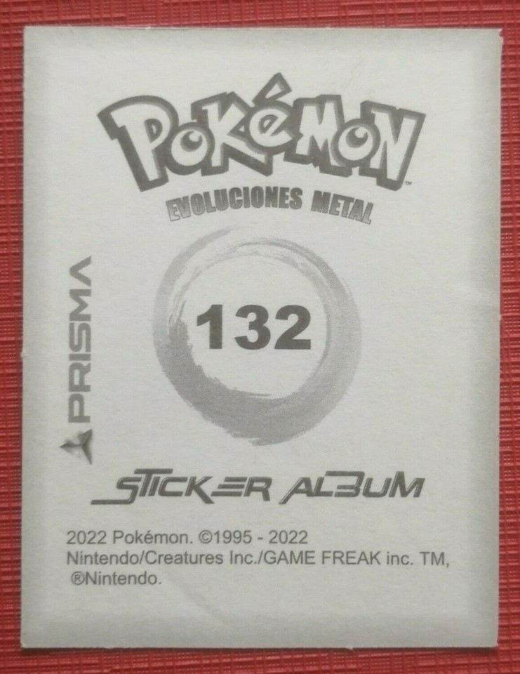 2022 POKEMON Sticker EP #132 DITTO Kanto PERU Edition South America ...