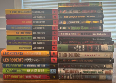 Les Roberts Book Lot of 27 Cleveland Novels and more HB & PB ...