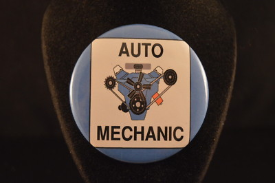 "AUTO MECHANIC" Lot of 3 BUTTONS pins pinbacks 2 1/4" badges awards ...