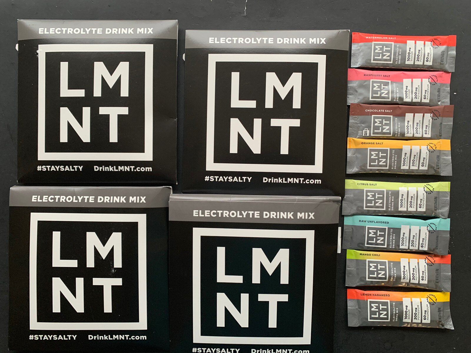 LMNT Keto Electrolyte Drink Mix Hydration Powder Variety Pack 32 Sticks ...