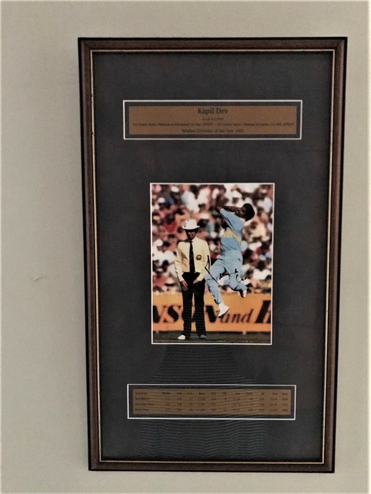 Kapil Dev Signed and Frame Print | eBay