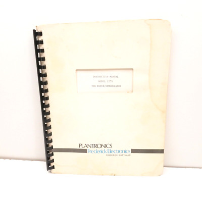 Plantronics Frederick Electronics Model 1273 FSK Keyer Demodulator ...