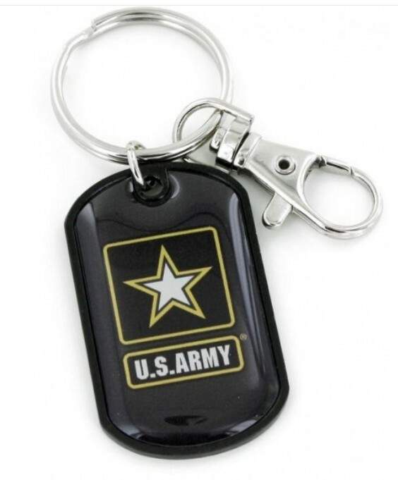 US Army Military Dog Tag Key chain with Clip by Aminco USA | eBay