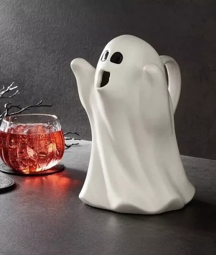 Target 1280ml Halloween Stoneware Ghost Beverage Ceramic Pitcher White ...