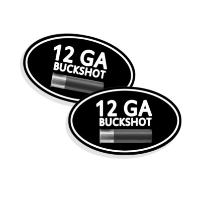 12 Gauge Buckshot Ammo Can Labels Decals Stickers 2 PACK 5x3inch Oval ...