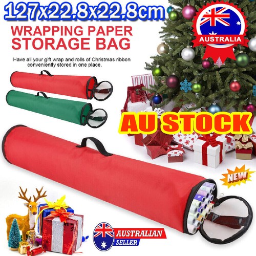 Extra Long-Christmas Wrapping Paper Storage Bag Tidy Gift Wrap ...