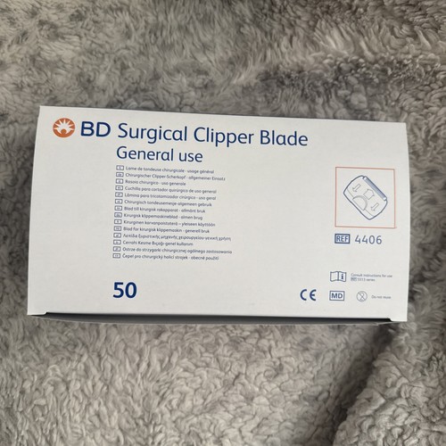 BD Surgical Clipper Blades 4406 Box of 50 Exp 2029 NEW BOX pls read ...