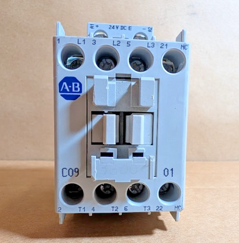 Allen-Bradley 100-C09EJ01 IEC Contactor, 3P, 9A, 24VDC Coil, 1 NC (New ...