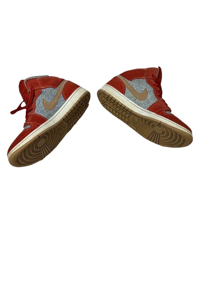 Size 8 Air Jordan 1 Mid Denim Red | eBay