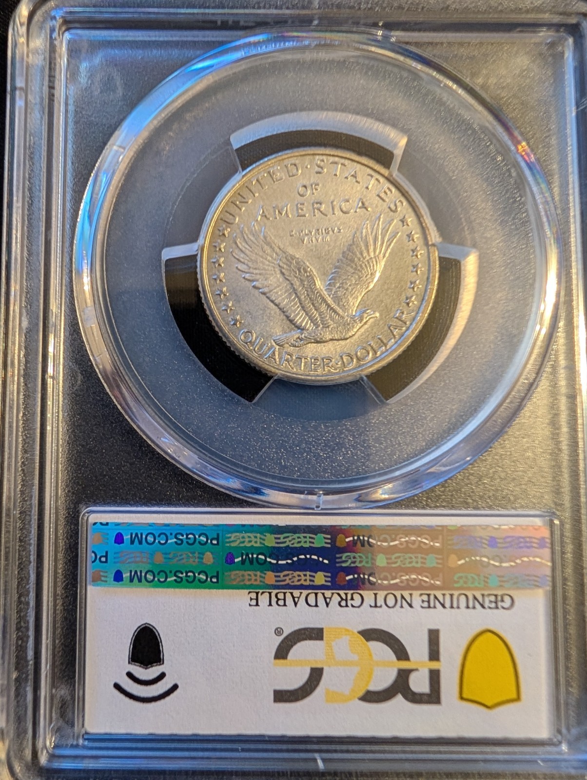 1917 25C Type 1 FH Standing Liberty Quarter, Graded, UNC Detail | eBay