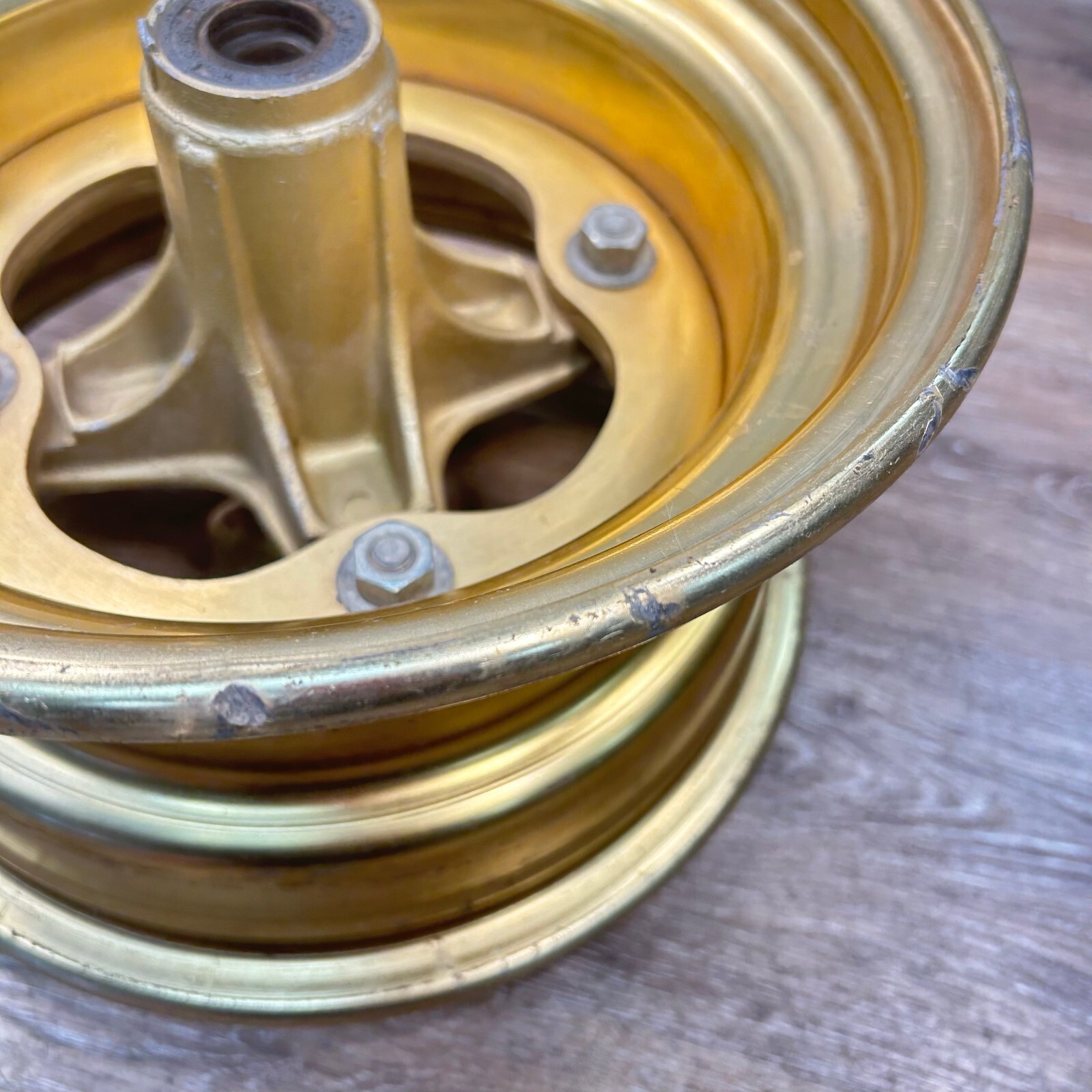 85-86 Honda ATC 250R 350X / Nice OEM COMPLETE FRONT WHEEL WITH BRAKE ...