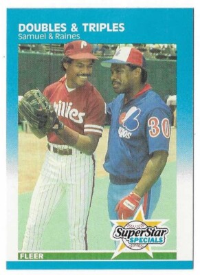 DOUBLES & TRIPLES Juan Samuel / Tim Raines 1987 Fleer Baseball # 642 NM ...