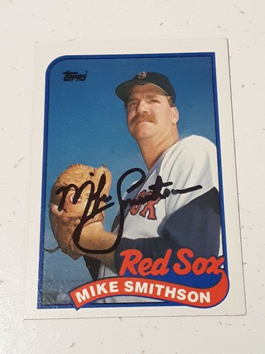 Mike Smithson Boston Red Sox 1989 Topps Autograph Card #377 READ ...