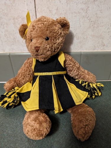 Gund Kids Cheerleader Teddy Bear Plush Kayla Black Gold Team School ...