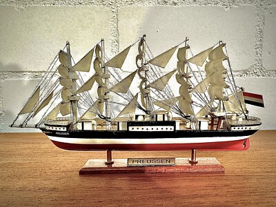 Model ship sailing ship Prussia made of wood! B-stock with error ...