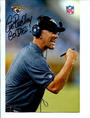 GUS BRADLEY nfl coach JACKSONVILLE JAGUARS signed AUTOGRAPH 9690 | eBay