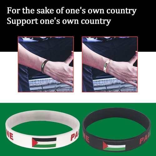 Palestinian Wristband Save Gaza Silicone Wrist Band Bracelet Palestine ...