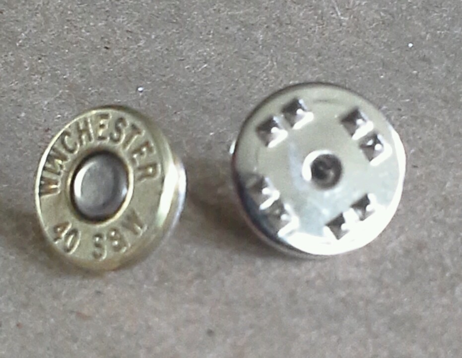 .40 Caliber Bullet Lapel Pin. Unique un-dented primer! Most calibers ...