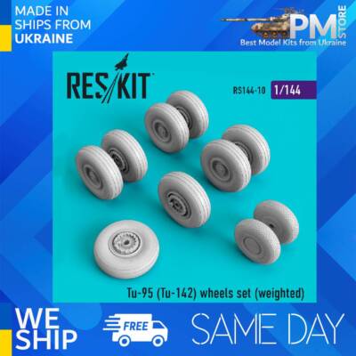 Reskit RS144-0010 - 1/144 Tu-95 (Tu-142) wheels set (weighted) scale ...