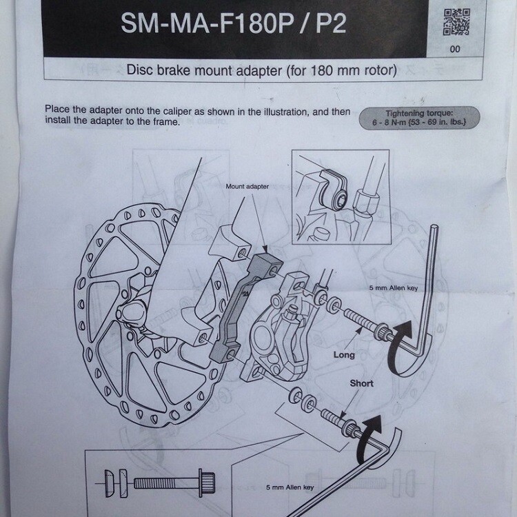 Disc Brake Adapter MTB Bike 180/203mm Front Rear Rotor Bracket Post ...