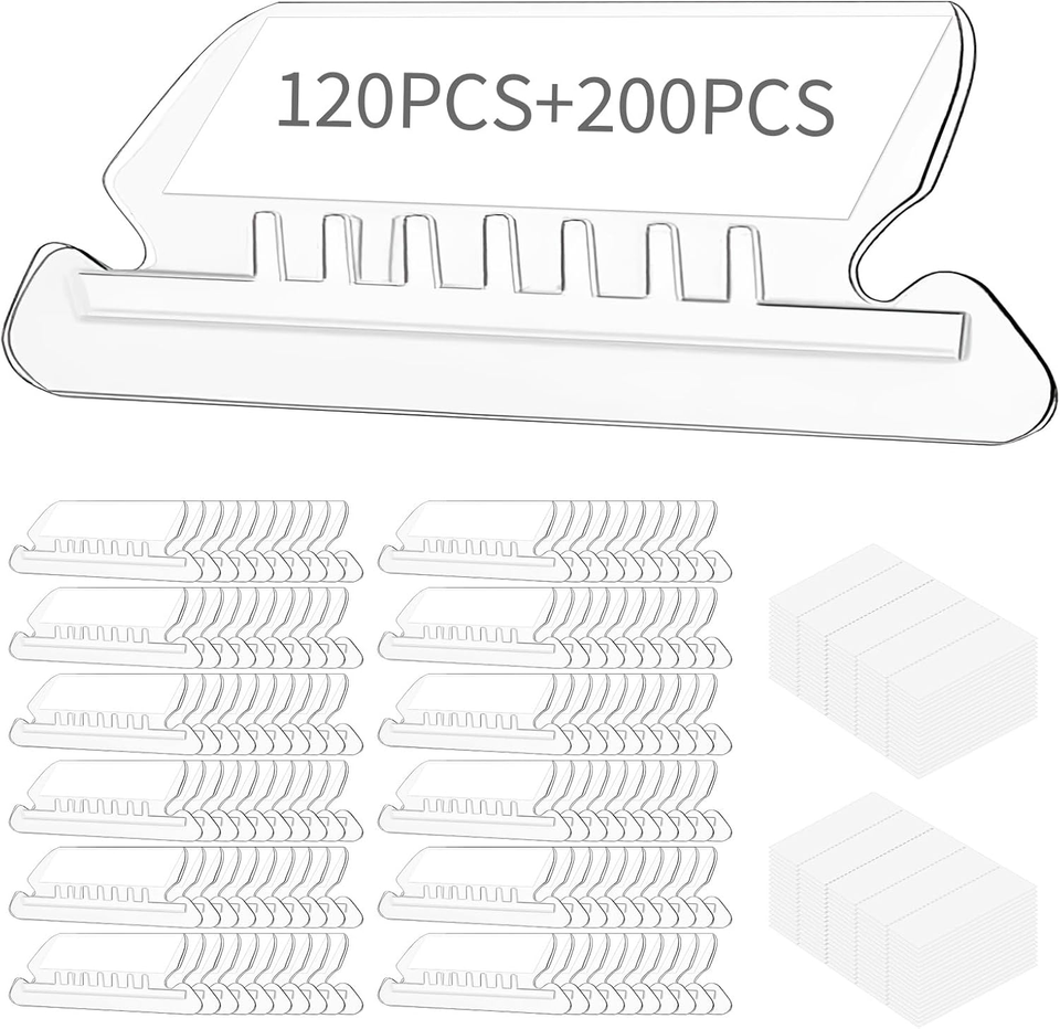 Hanging File Folder Tabs, 120 Pcs File Folder Tabs and 200 Pcs Inserts ...