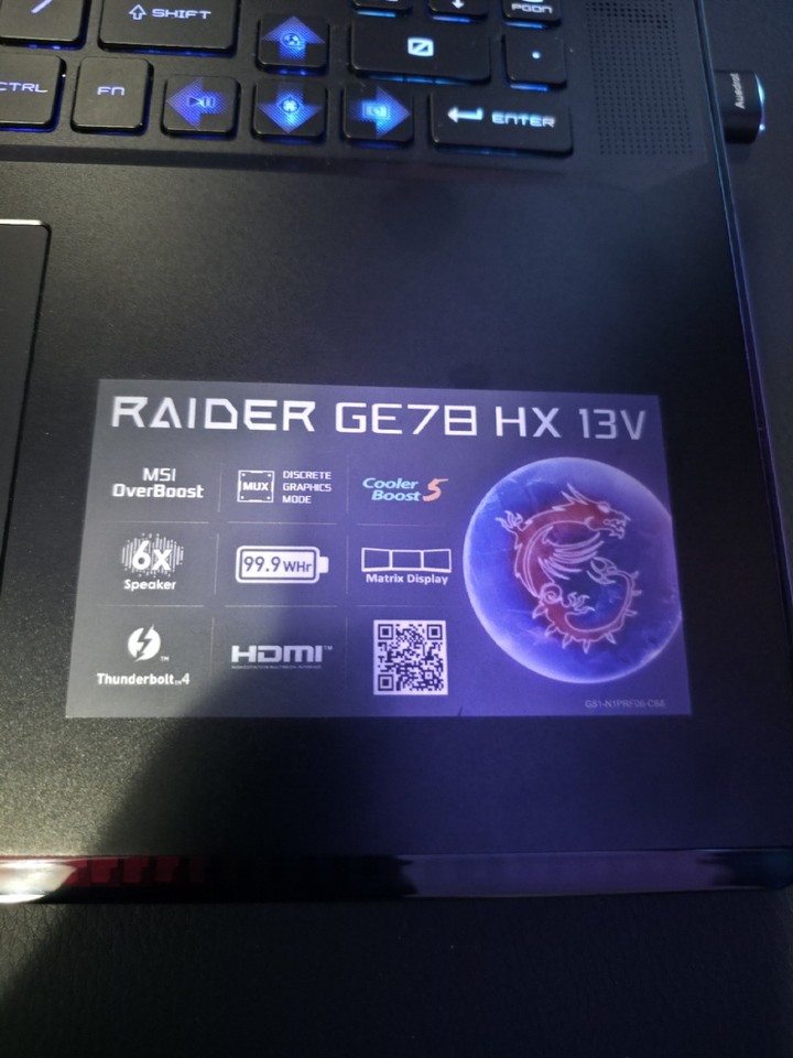 MSI Raider GE78HX Gaming Laptop RTX 4080, i9 13980HX, 1TB SSD, 32GB ...