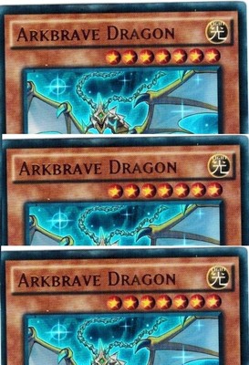 Arkbrave Dragon SR02-EN000 X 3 1st Mint ULTRA HOLO YUGIOH | eBay