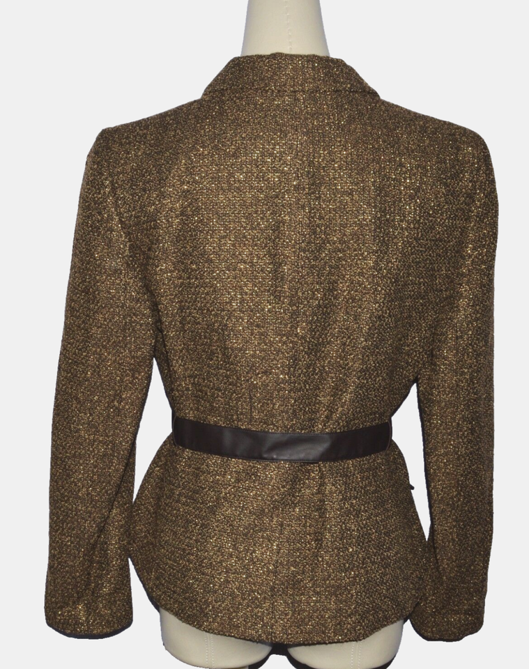 PETITE SOPHISTICATE NEW SIZE 6 S SMALL BROWN GOLD COAT JACKET BLAZER | eBay
